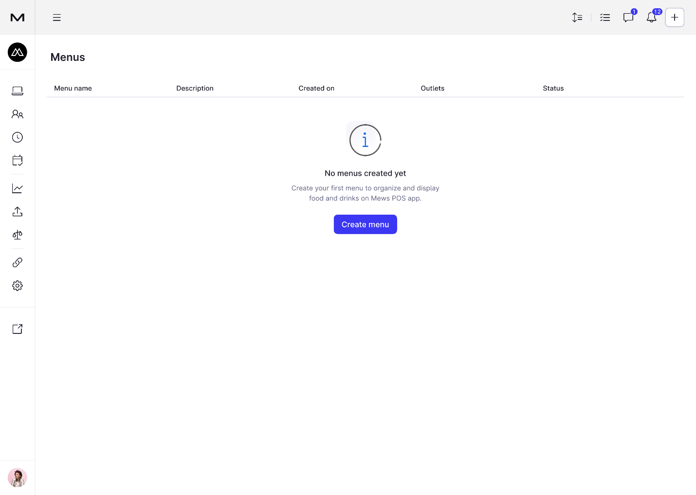 How to create a menu in Mews POS