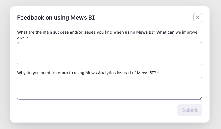 How to turn Mews Analytics back on for your user account via Mews BI